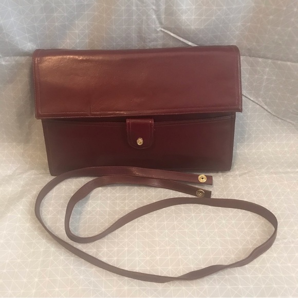 Lou Taylor | Bags | Vintage Lou Taylor Convertible Clutch In Burgundy ...